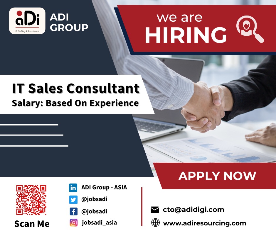 IT Sales Consultant | Job Vacancy in Thailand- ADI Group